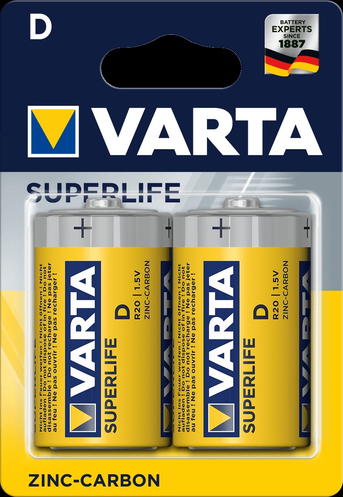 VARTA Superlife Féltartós Góliát Elem D LR20 B2 - Varta - Led ...